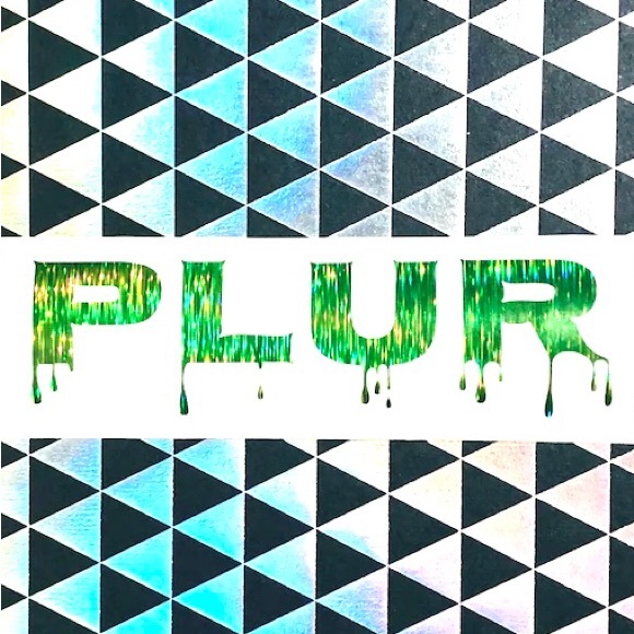 Other | Plur Sticker Laser Green Holographic | Poshmark